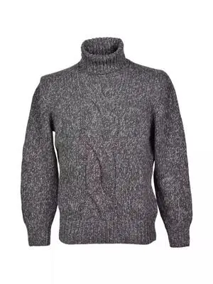 Brunello Cucinelli Cable-knit Roll-neck Sweater - Grey