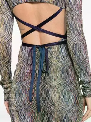 Missoni Zigzag-knit Open-back Dress