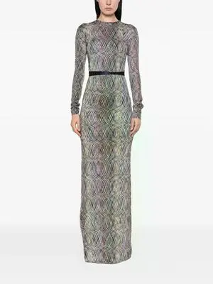 Missoni Zigzag Knit Open-back Maxi Dress