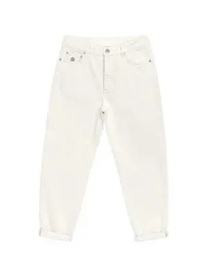 Brunello Cucinelli Logo-patch Jeans - White