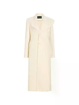 Proenza Schouler Alix Coat In Compact Melton Wool - Neutrals
