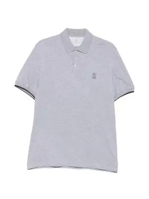 Brunello Cucinelli Logo-embroidered Piqué Polo Shirt