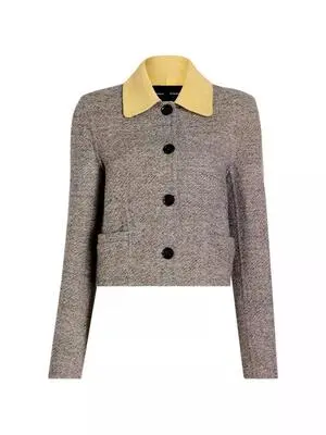 Proenza Schouler Gaelle Jacket In Double Face Melange Outerwear - Grey