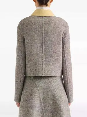 Proenza Schouler Gaelle Jacket In Double Face Melange Outerwear - Grey