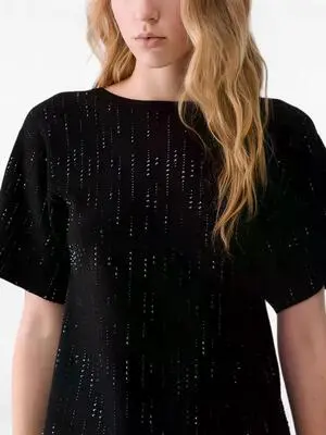 Liu Jo Knit Dress With Rhinestones