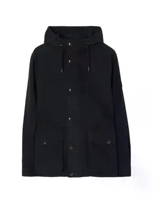 Burberry Gabardine Euston Hooded Jacket With Warmer