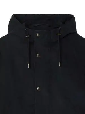 Burberry Gabardine Euston Hooded Jacket With Warmer