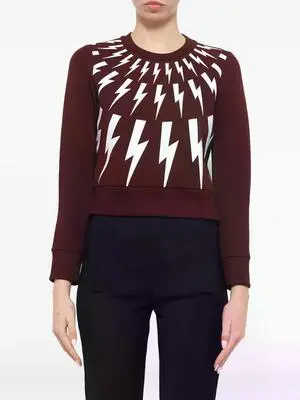Neil Barrett Thunderbolt-print Sweatshirt - Red
