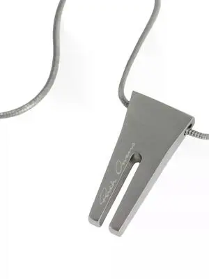 Rick Owens Tone Open Trunk Necklace - Silver