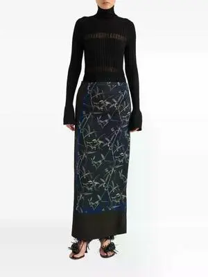 Proenza Schouler Rosario Textured Merino Wool Turtleneck - Black