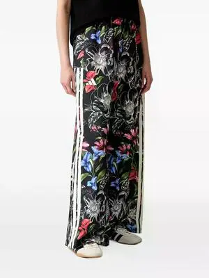Adidas X Farm Rio House Of Tiro Floral-print Side-stripe Track Pants - Black
