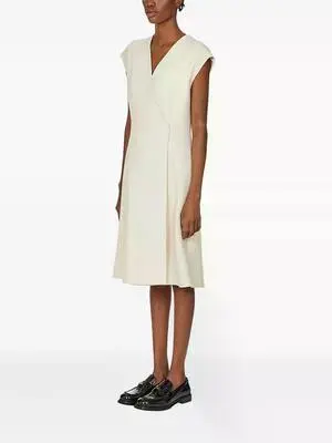 FERRAGAMO V-neck Dress - Neutrals