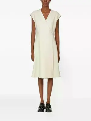 FERRAGAMO V-neck Sleeveless Mini Dress