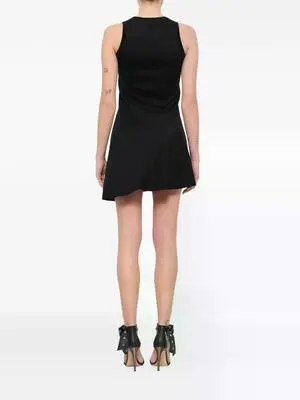 Neil Barrett Asymmetric Jacquard-panel Mini Dress