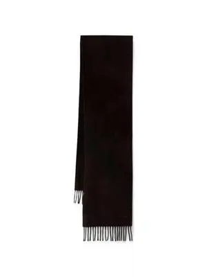 Max Mara Fringed Wool Scarf - Brown