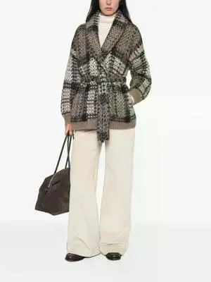 Brunello Cucinelli Sequin-embellished Checked Cardigan