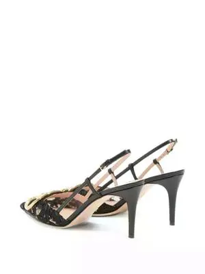 Valentino Garavani Vlogo Signature Lace Slingback Pumps