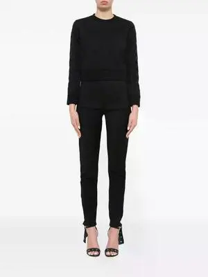 Neil Barrett Braided Sleeve Crew Neck Sweater