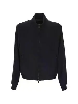 Emporio Armani Zip-up Ribbed-trim Jacket