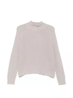 LUISA CERANO Mock-neck Raglan-sleeve Sweater - Grey