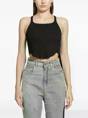 Rick Owens Cropped Asymmetric Tank Top