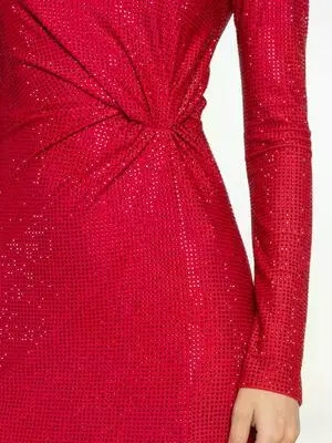 TWENTY FOURHAITCH Crystal-embellished Twisted-detail Maxi Dress
