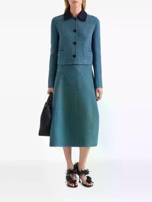 Proenza Schouler Gaelle Jacket In Double Face Melange Outerwear