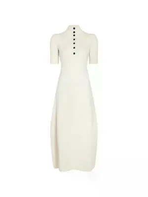 Proenza Schouler Mathilde Dress In Compact Stretch Viscose - Neutrals