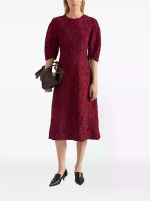 Proenza Schouler Alin Dress In Crushed Silk - Red