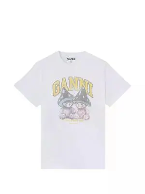 GANNI Graphic Print Organic Cotton T-shirt