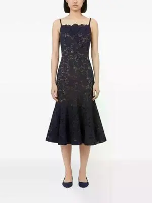 SELF-PORTRAIT Spiral Lace Midi Dress