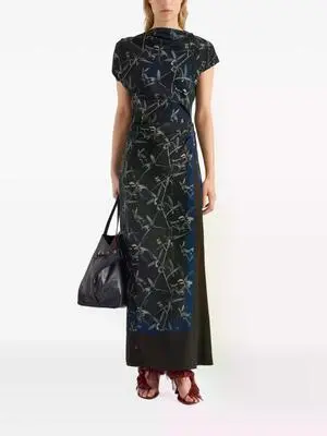 Proenza Schouler Anais Dress In Printed Stretch Cady