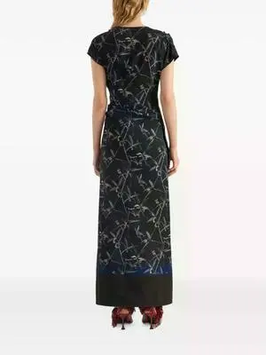 Proenza Schouler Anais Dress In Printed Stretch Cady