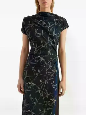 Proenza Schouler Anais Dress In Printed Stretch Cady