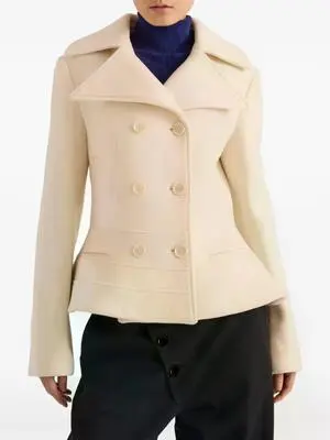 Proenza Schouler Romane Jacket In Compact Melton Wool