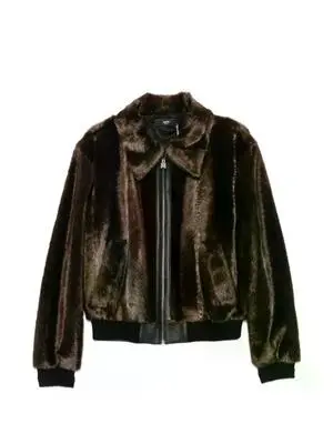 Amiri Faux-fur Panelled Bomber Jacket