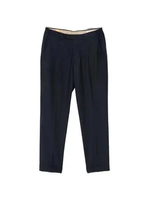 Alpha Industries Pleated Wool Trousers - Blue