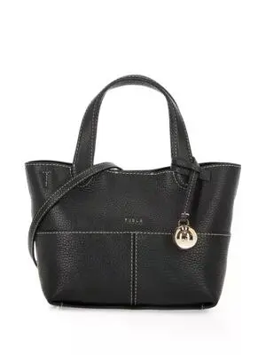 Furla Contrast-stitch Pebbled Leather Tote Bag