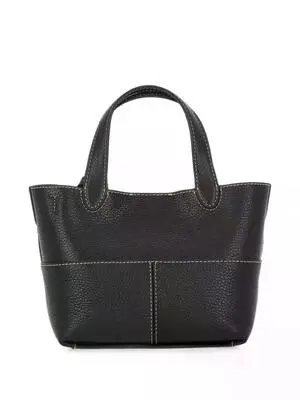 Furla Contrast-stitch Pebbled Leather Tote Bag