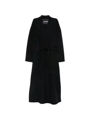FRENKEN Belted Shawl-collar Coat
