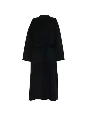 FRENKEN Belted Shawl-collar Coat