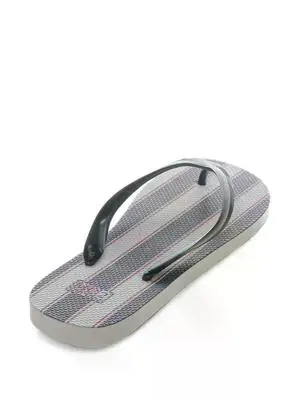 MC2 SAINT BARTH Tommy Striped Flip-flops - Grey