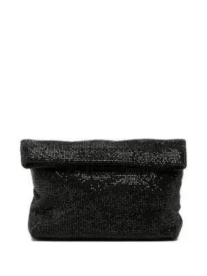 TWENTY FOURHAITCH Crystal-embellished Clutch Bag - Black