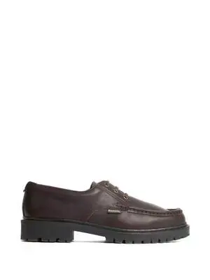 Barbour Paxton Apron-toe Chunky-sole Boat Shoes - Brown