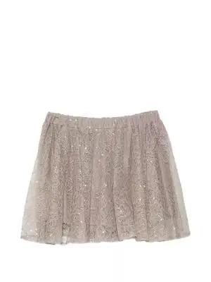 TWINSET Sequin-embellished Lace-overlay Skirt