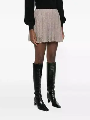 TWINSET Sequin-embellished Lace-overlay Skirt