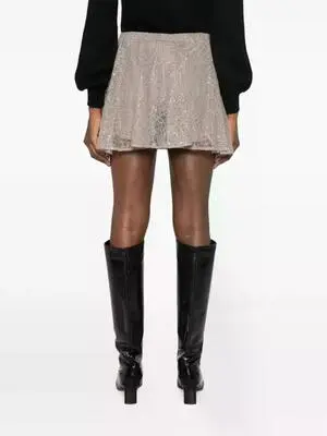 TWINSET Sequin-embellished Lace-overlay Skirt
