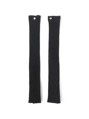 Rick Owens Ribbed-knit Cut-out Gloves