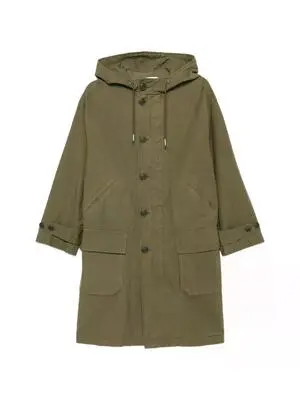 NILI LOTAN Hooded Button-up Parka Coat