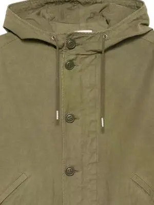 NILI LOTAN Hooded Button-up Parka Coat